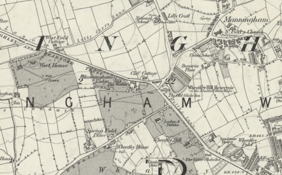 Manningham Lodge Estate in 1870 – Bradford and District Libraries Map ...
